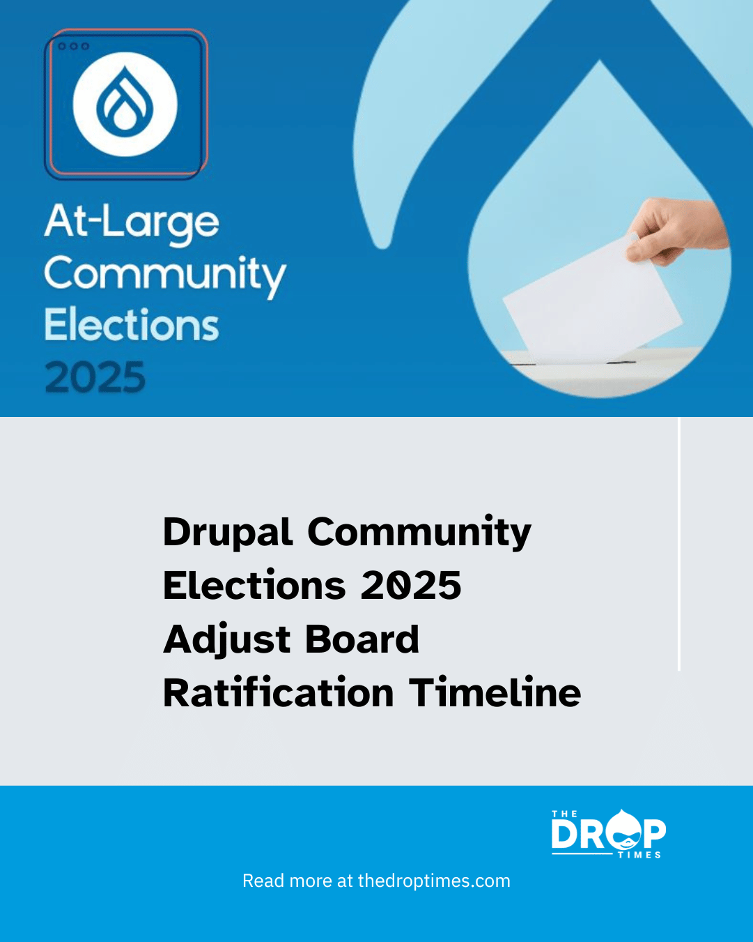Drupal Community Elections 2025 Adjust Board Ratification Timeline