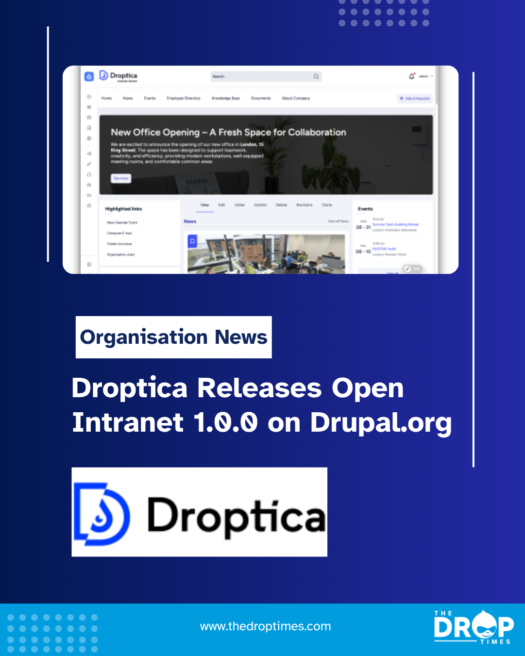 Droptica Releases Open Intranet 1.0.0 on Drupal.org