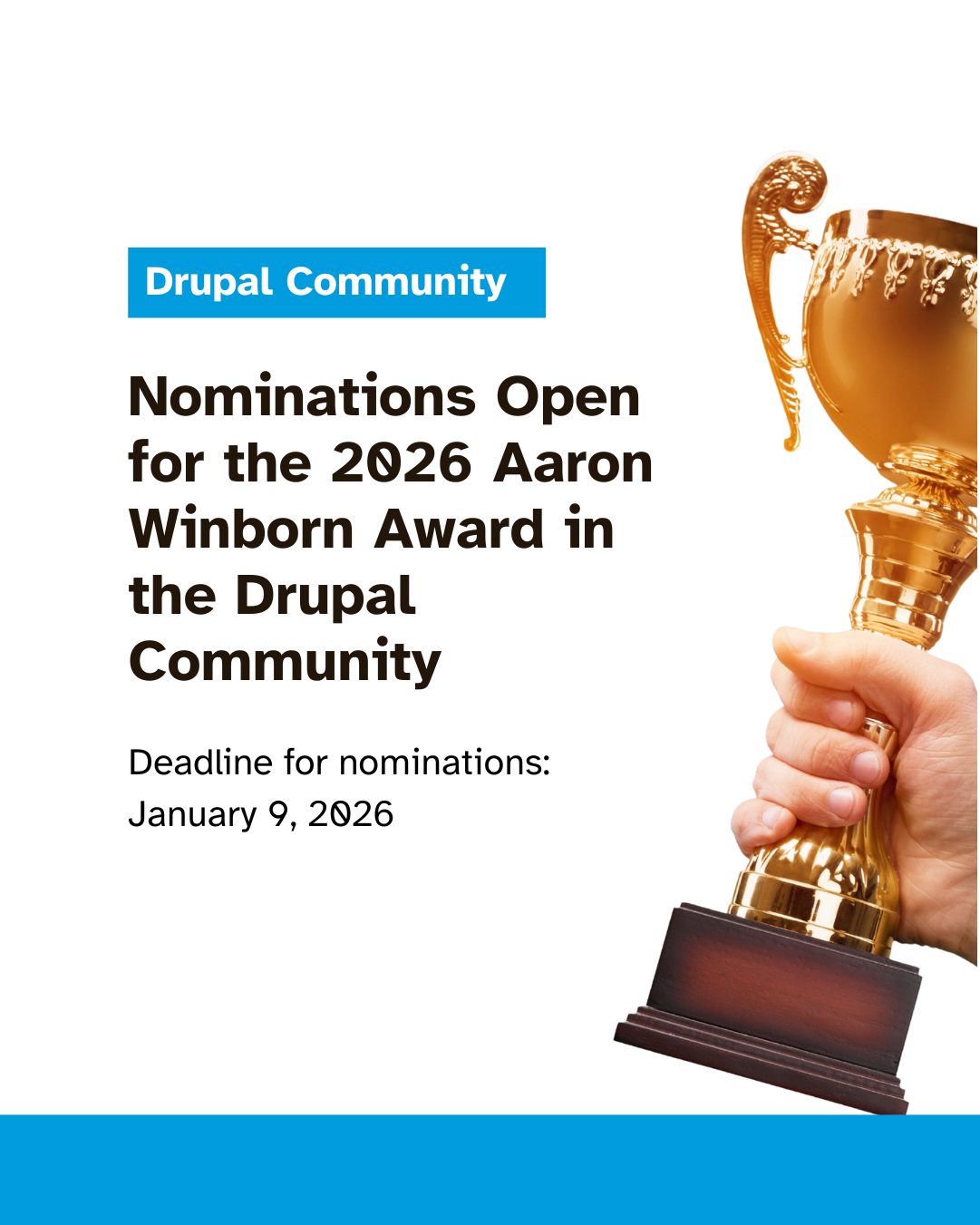 Nominations Open for the 2026 Aaron Winborn Award in the Drupal Community
