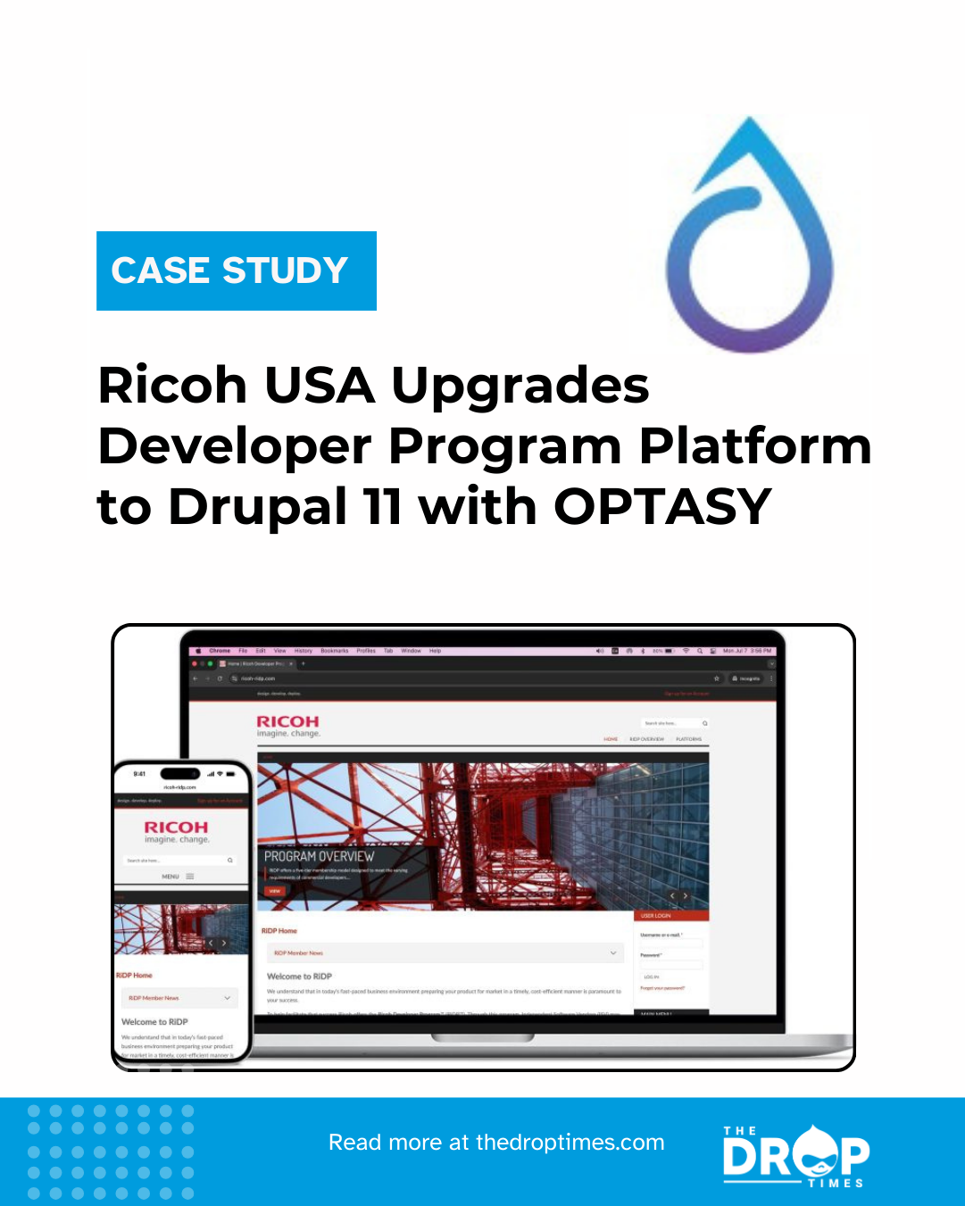 Ricoh USA Upgrades Developer Program Platform to Drupal 11 with OPTASY