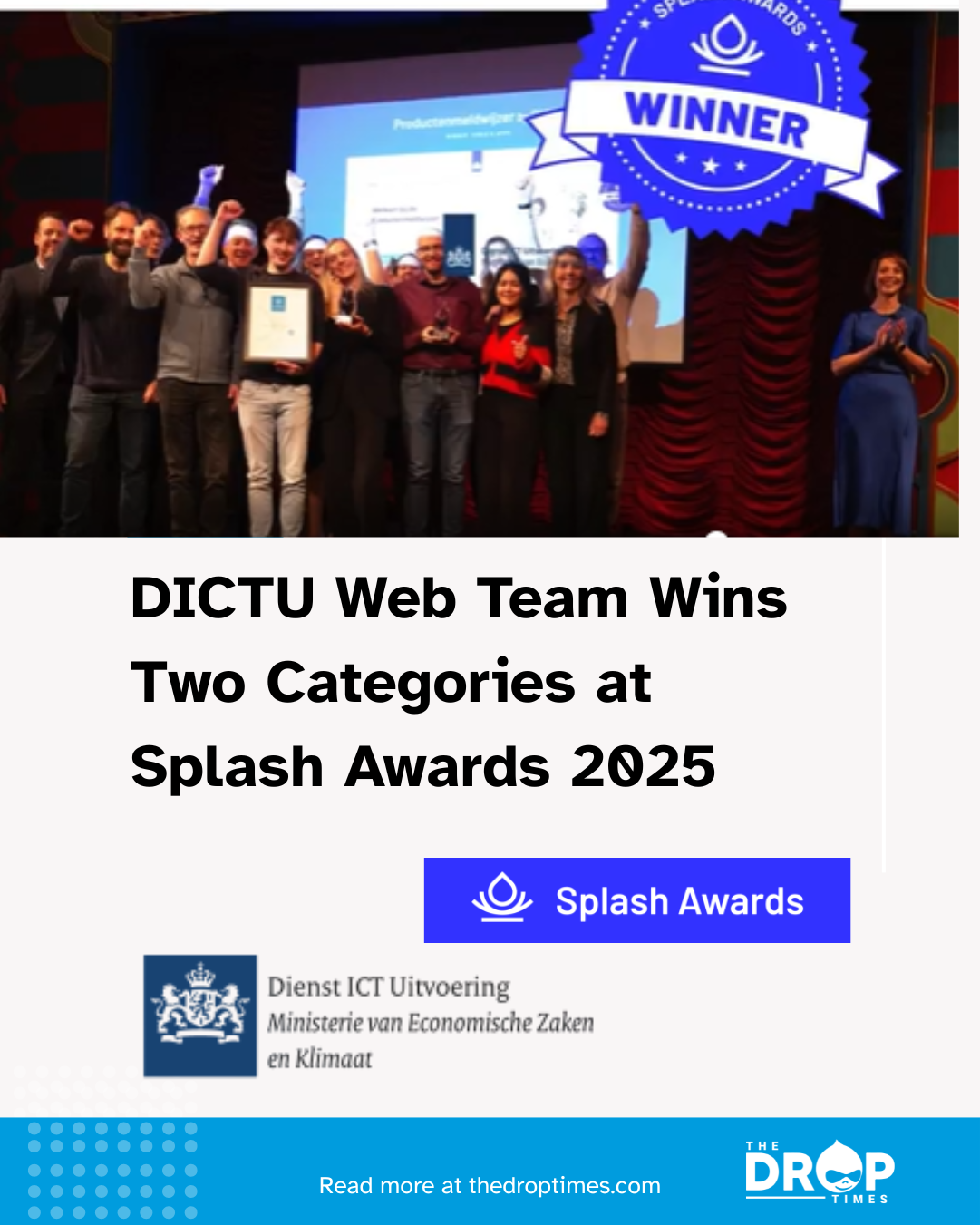 DICTU Web Team Wins Two Categories at Splash Awards 2025