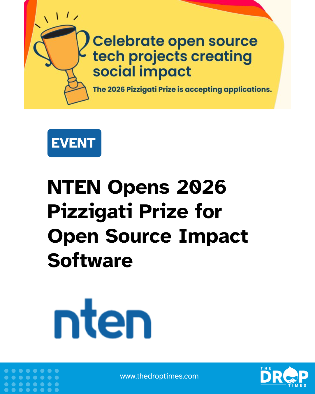 NTEN Opens 2026 Pizzigati Prize for Open Source Impact Software