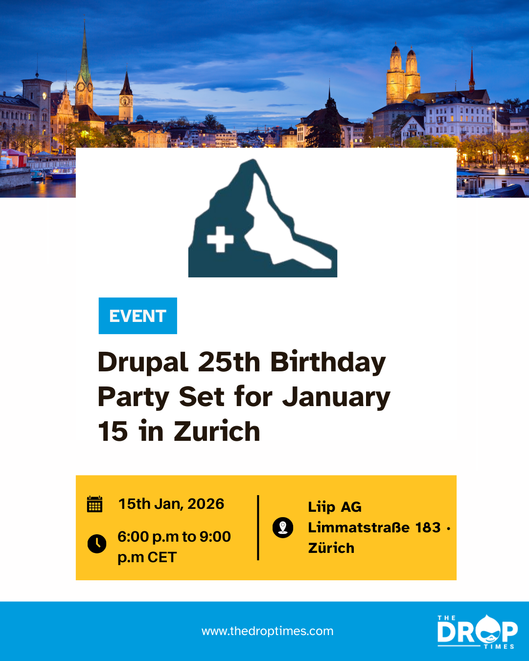 Drupal 25th Birthday Party Set for January 15 in Zurich