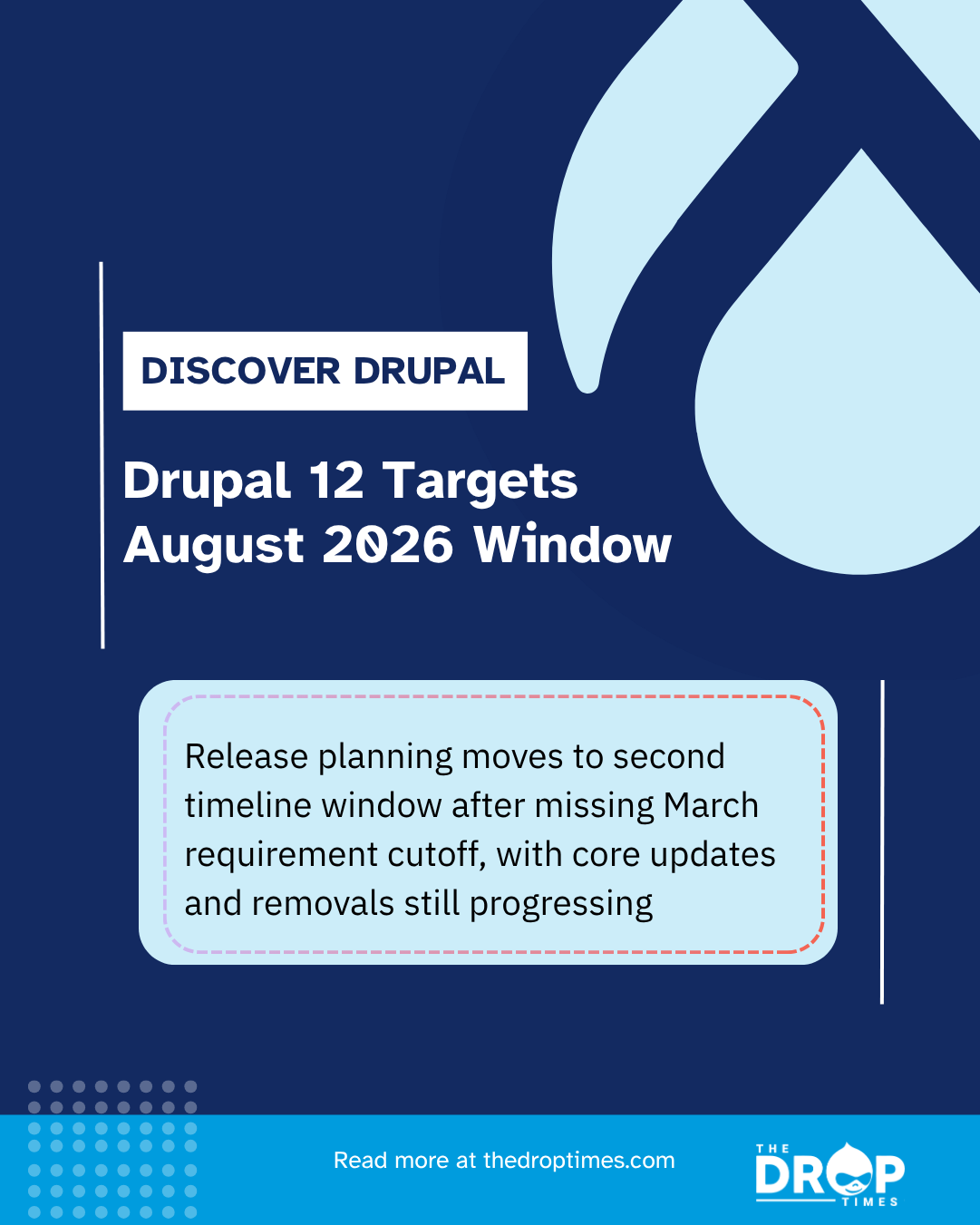 Drupal 12 Targets August 2026 as Core Team Focuses on Release-Critical Work