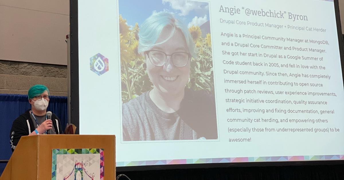 Angie Byron Wins the Aaron Winborn Award