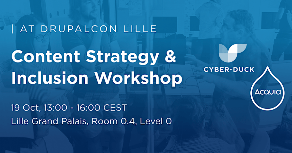 DrupalCon Lille Workshop: Crafting Inclusive Digital Experiences with Cyber-Duck