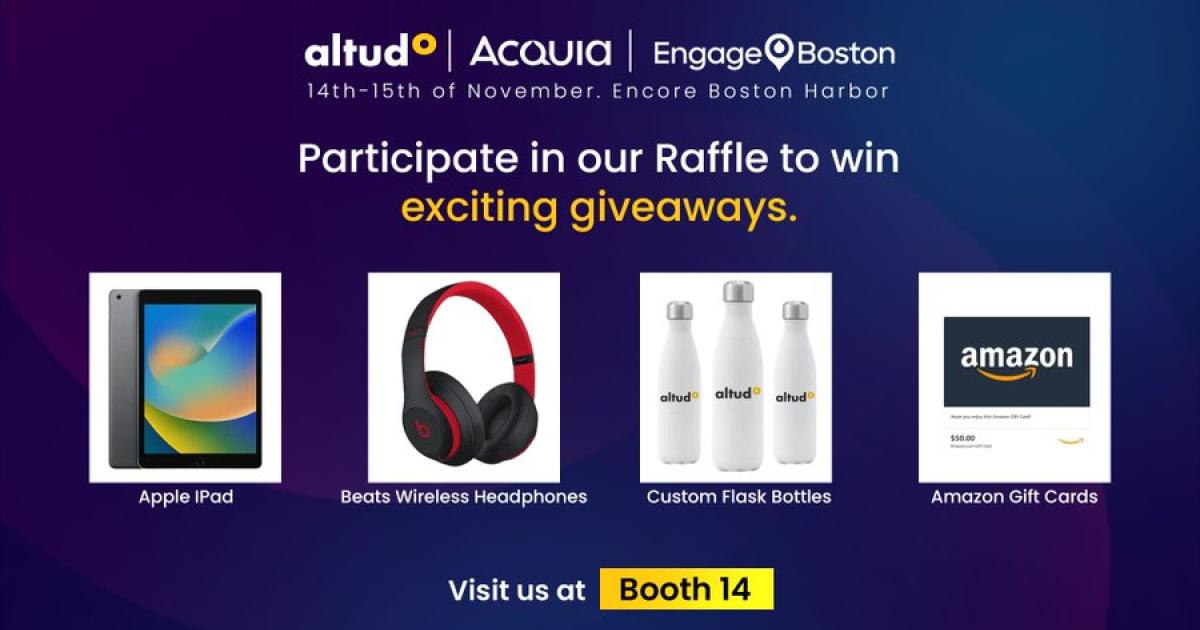 Altudo at Acquia Engage Boston: Win Prizes!