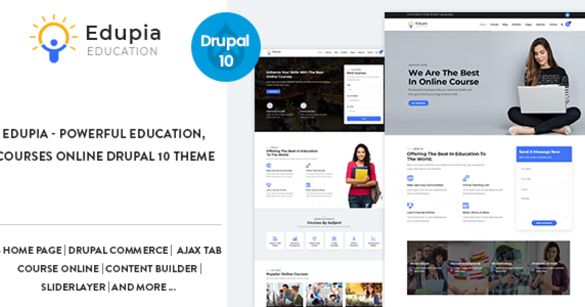 Edupia: A Robust Drupal 10 Theme for Educational Websites