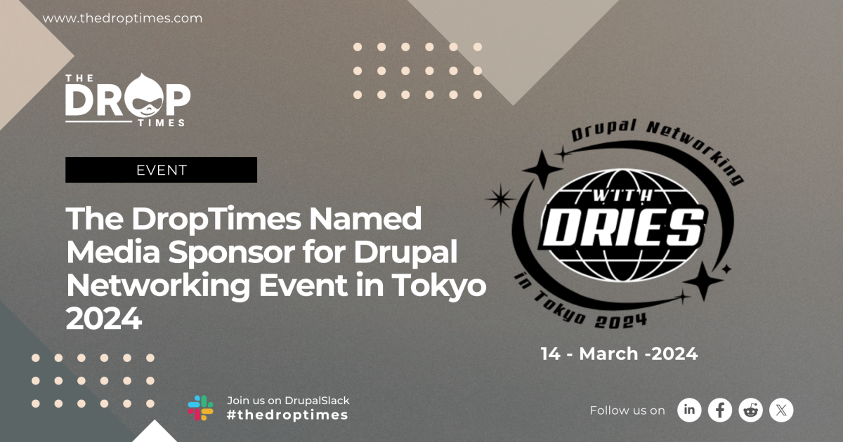 The Drop Times Named Media Sponsor for Drupal Networking Event in Tokyo 2024