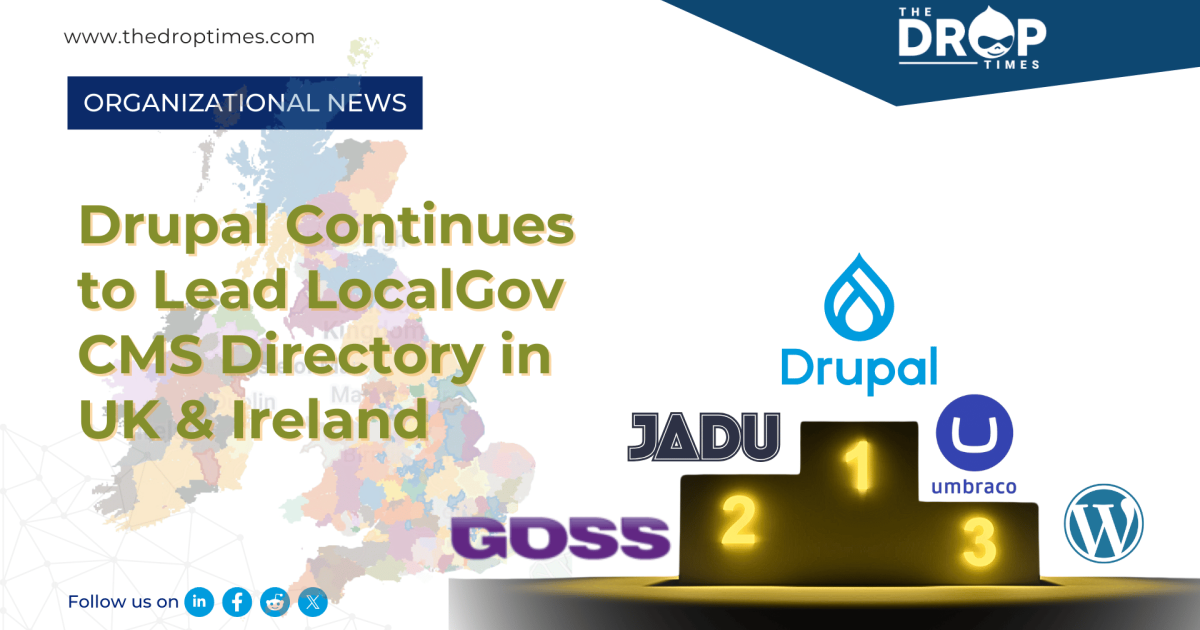 Drupal Continues to Lead LocalGov CMS Directory in UK & Ireland Followed by Jadu