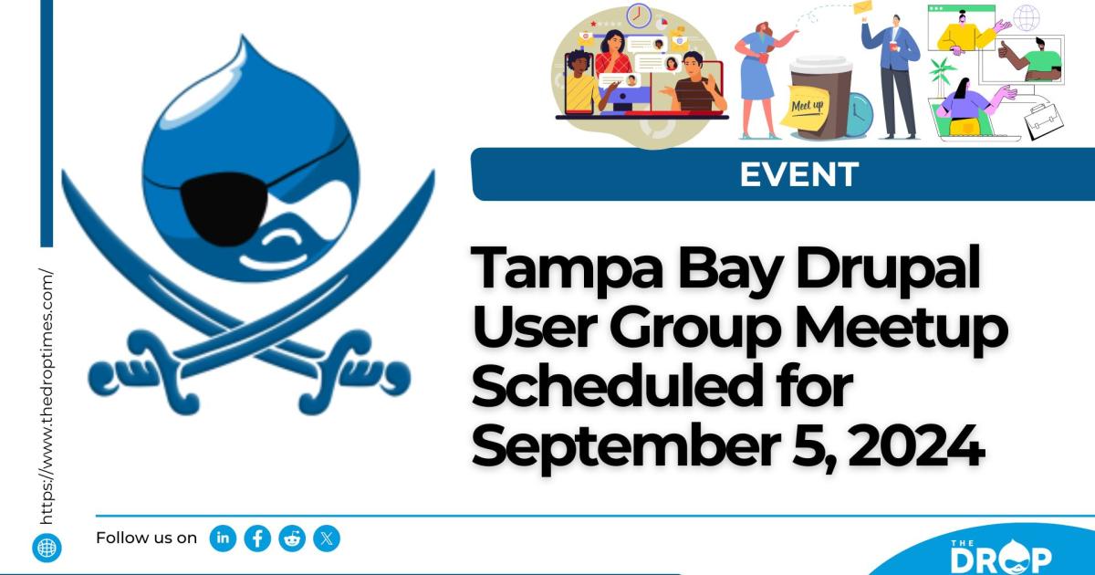 Tampa Bay Drupal User Group Meetup Scheduled for September 5, 2024