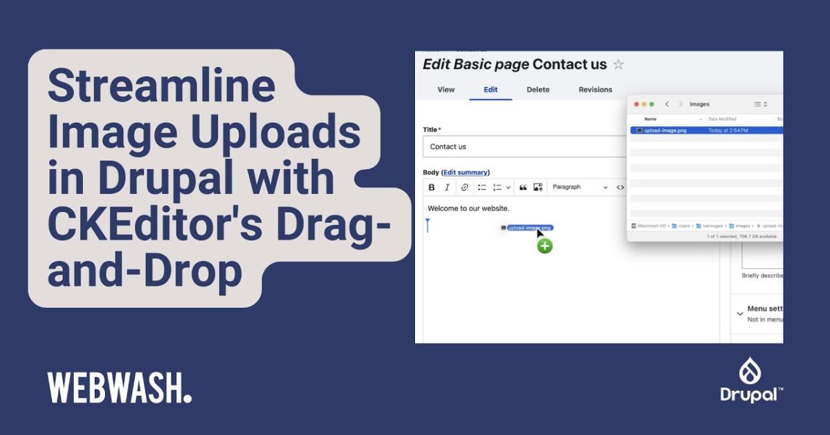 Enhancing Image Uploads in Drupal with CKEditor’s Drag-and-Drop