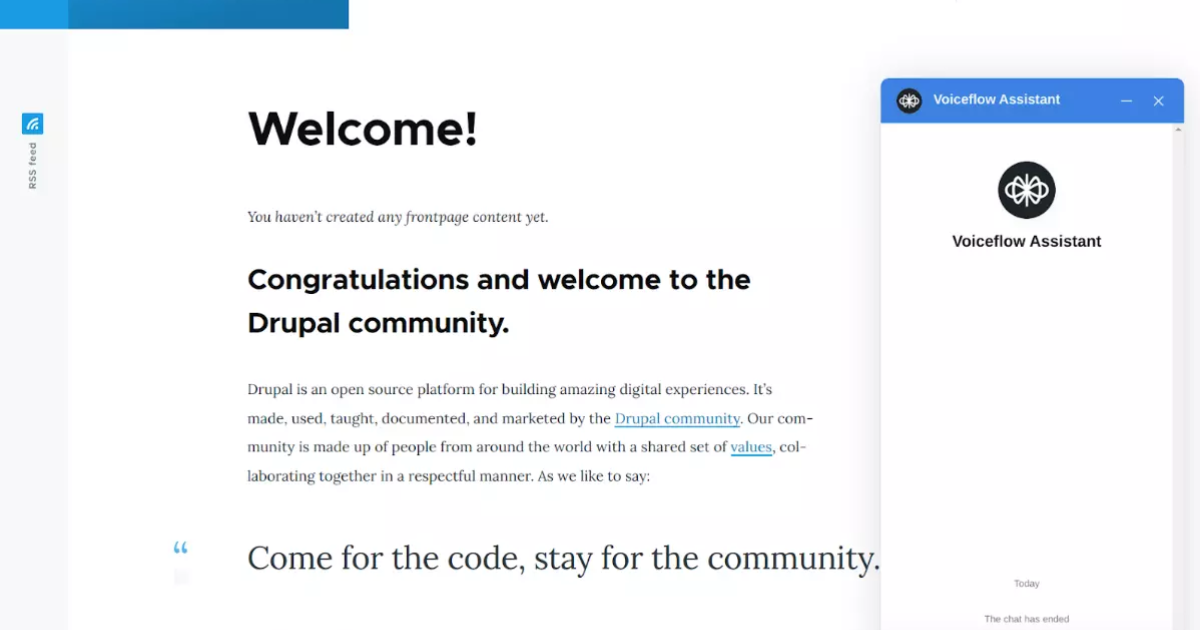 Implementing Voiceflow AI Chatbot in Drupal for Automated Customer Support