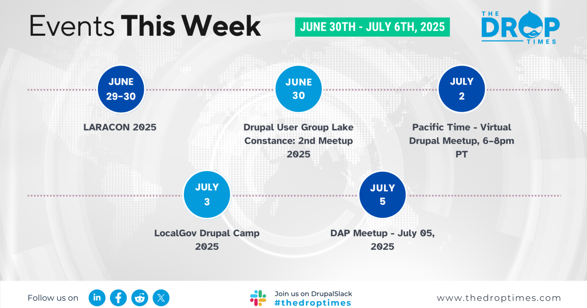 Upcoming Drupal Events This Week (June 30 – July 6, 2025)