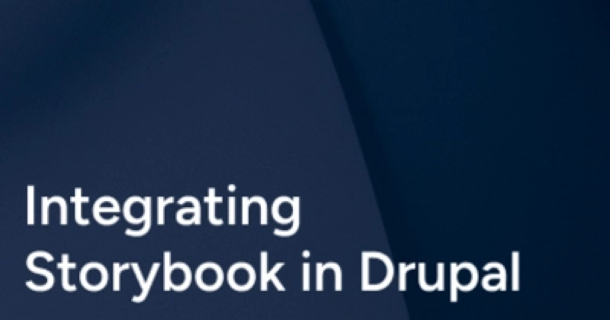 Setting Up Storybook in Drupal 10 with Single Directory Components