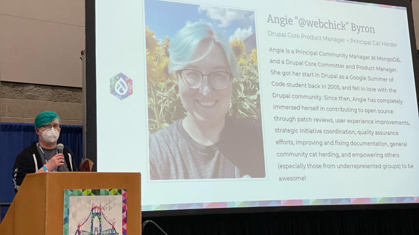 Angie Byron Wins the Aaron Winborn Award