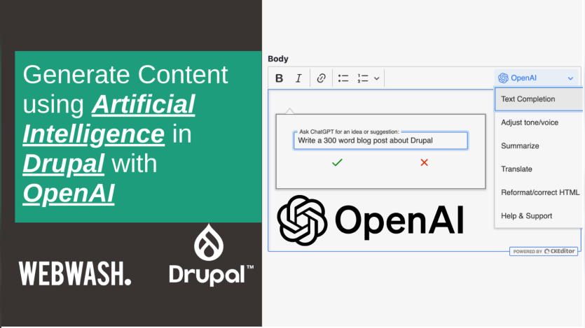 Drupal Ushers in Next-Gen Content Generation with OpenAI Integration