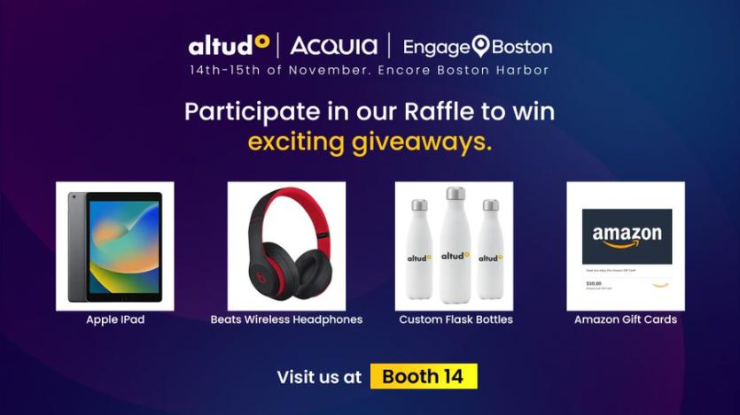 Altudo at Acquia Engage Boston: Win Prizes!