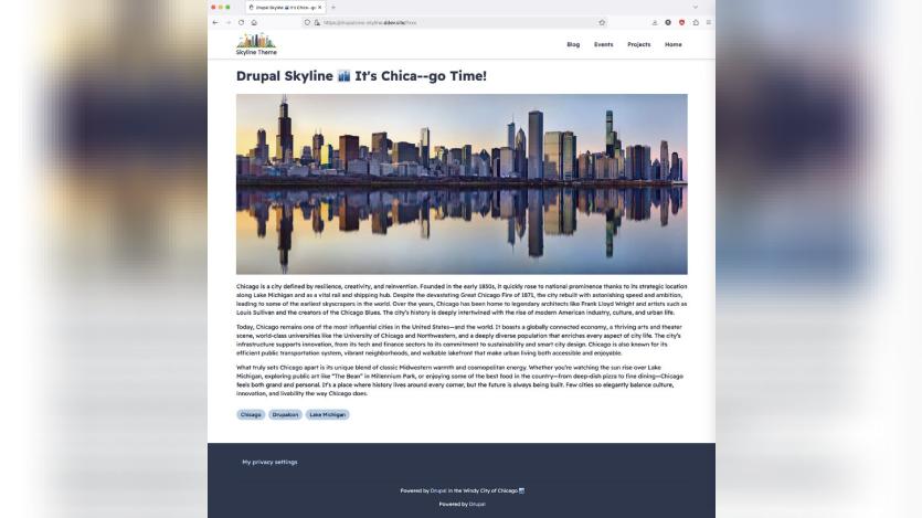 Drupal Skyline: New SDC Theme by Greg O’Toole in Development